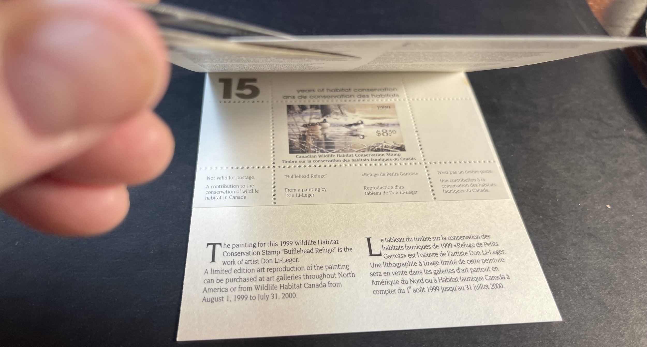 Canada # Fwh15--Mint Never/Hinged--Complete Booklet of 1--Duck Stamp ...