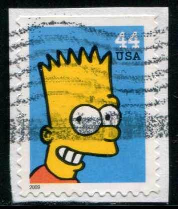 4401 US 44c The Simpsons SA, used on paper | United States, General ...
