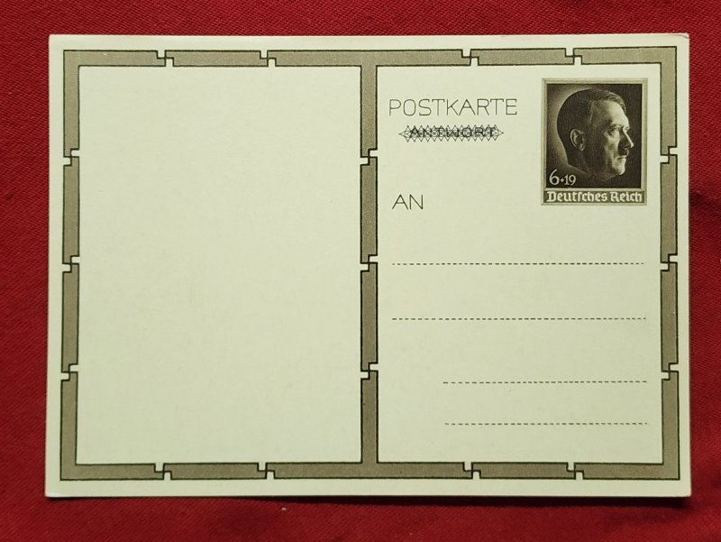 Nazi German Third Reich Postcard Adolf Hitler photo portrait WW2 WWII ...