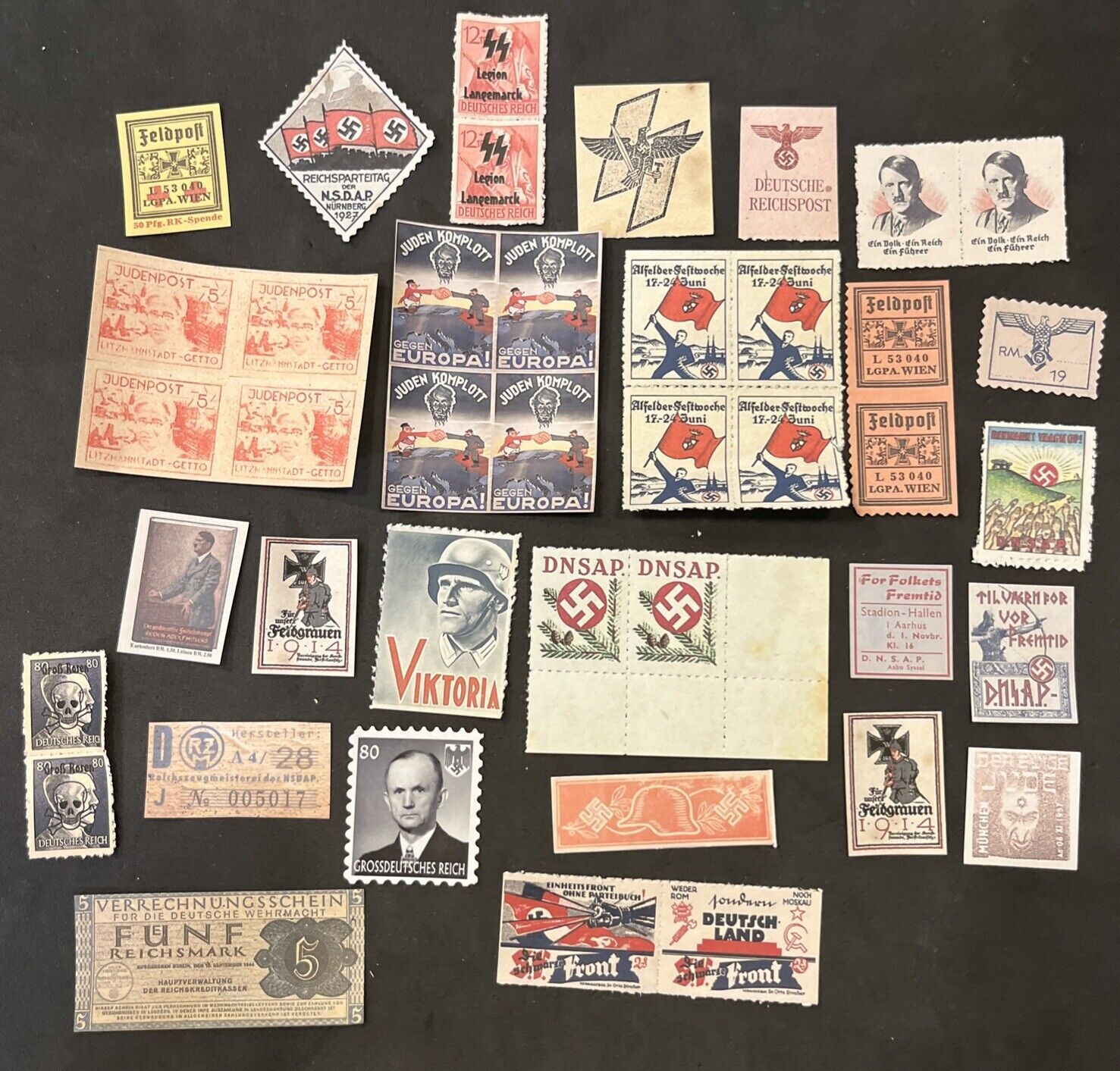 Nazi Germany Third Reich 41 pcs stamps blocks WW2 WWII German ...