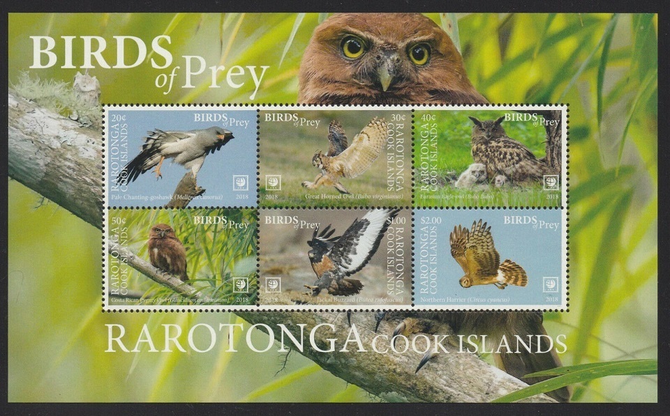 2018 Cook Islands - Rarotonga 82-87/B2 Birds of prey | Australia ...