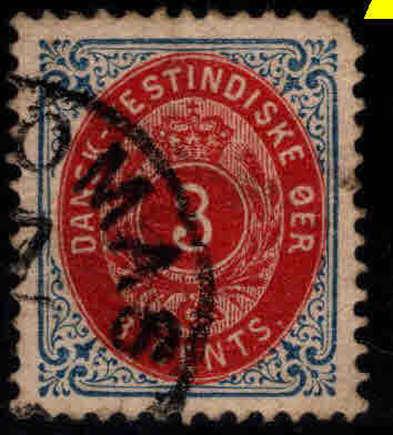 Danish West Indies DWI Scott 17 used rounded corner | Europe - Denmark ...