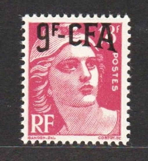 France- Reunion 1951 Marianne (RARE, 9F on 18F) V.Fine MNH CV$19 ...