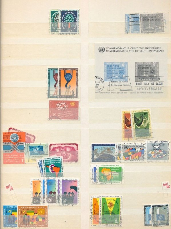 United Nations UN 1950s/80s Flags Wildlife M&U (Apx 400) ZK1176 ...