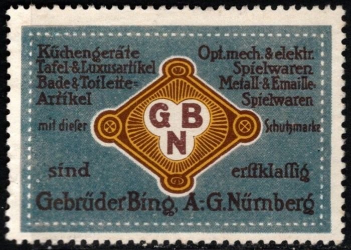 Vintage German Poster Stamp Bing Brothers Kitchen Appliances Table ...