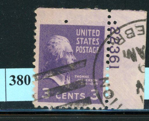 PKStamps - USA - 807 - Used - Plate Number Single #7-380 | United ...