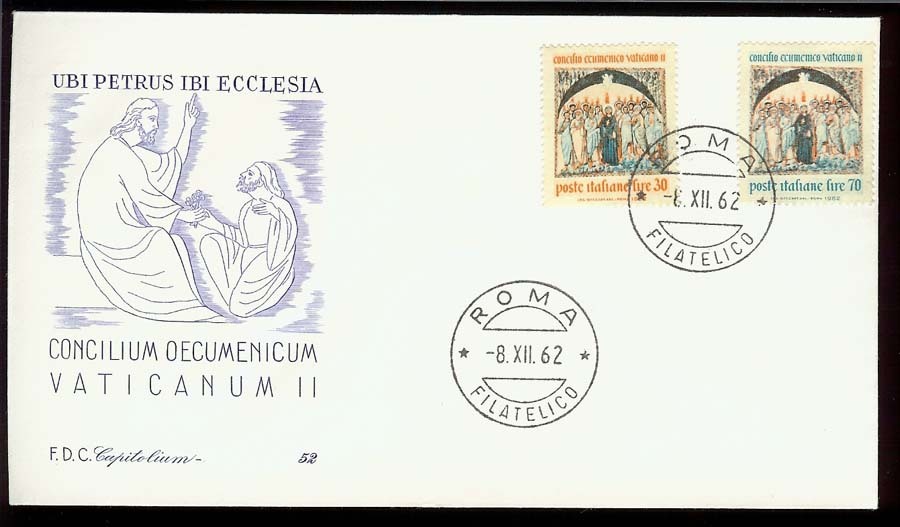 1962- Italy - Sc#866-867 FDC | Europe - Italy, General Issue Stamp ...