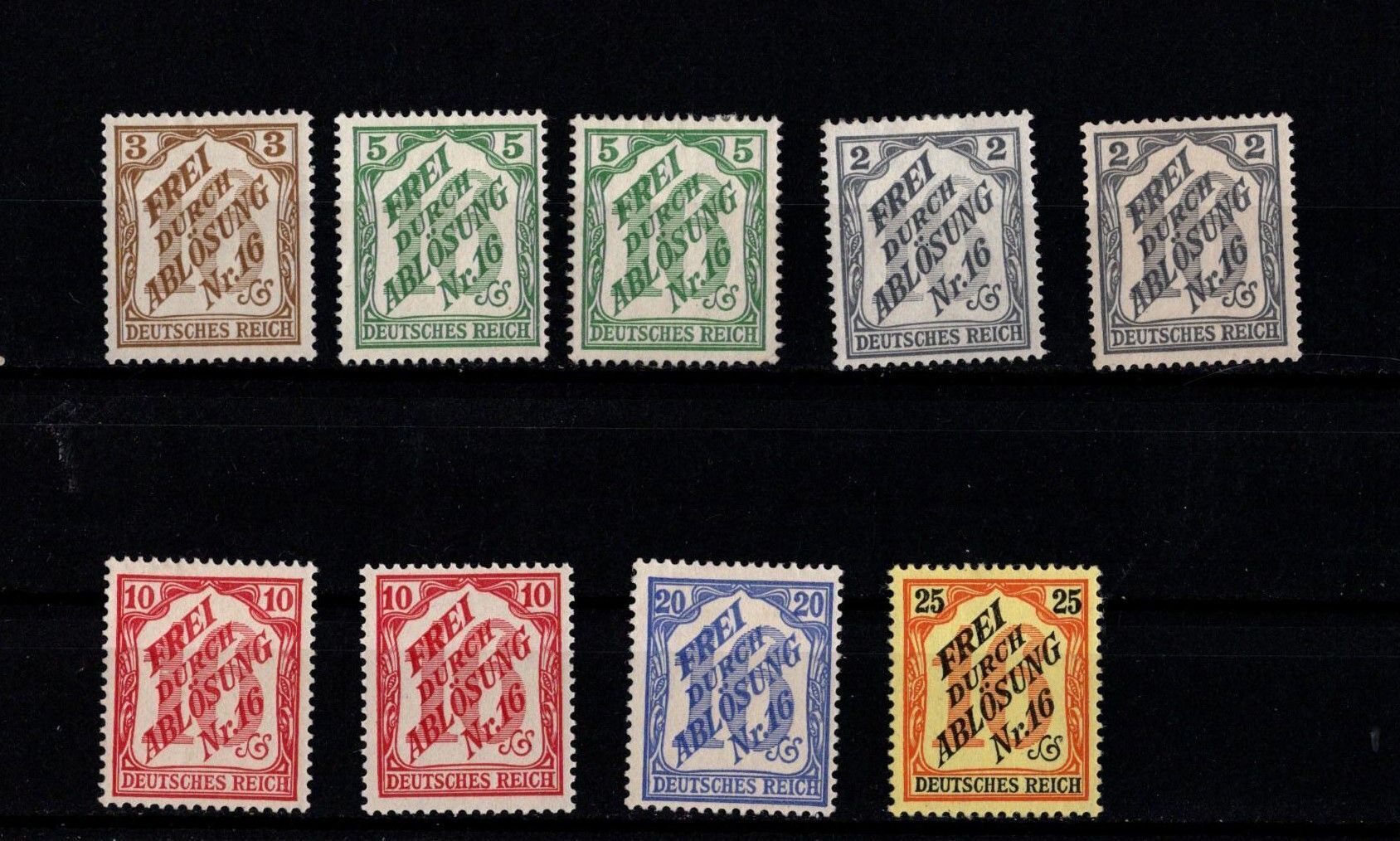 Germany MH Local Official Stamps Sc# OL 16-21 complete set | Europe ...