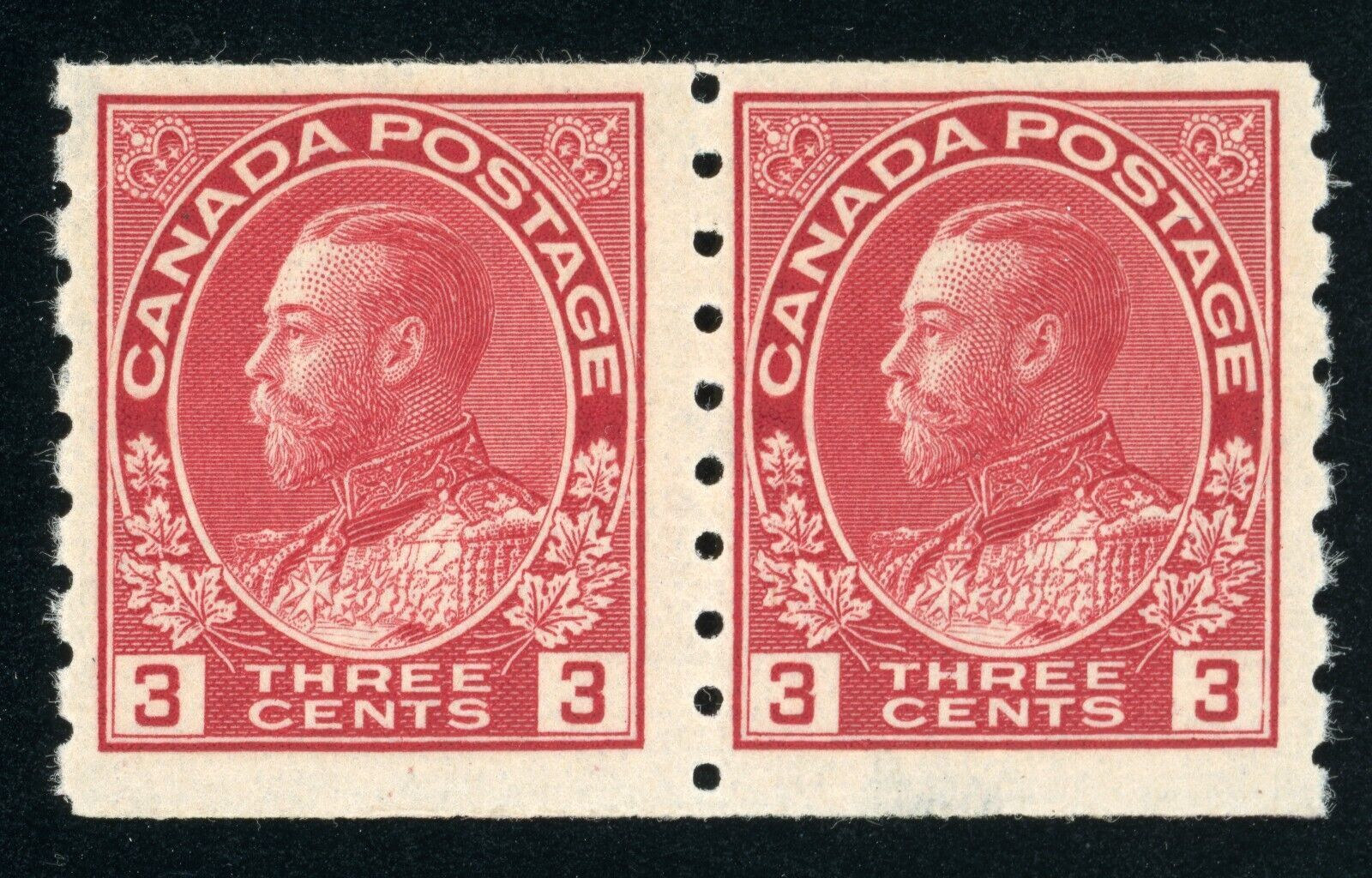 Canada Scott 130 horizontal coil pair Mint NH OG Lot QC020 bhmstamps ...