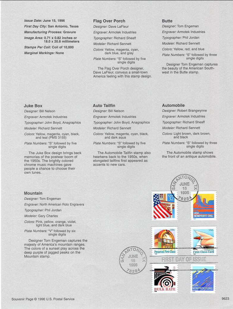 US SP1099 Multi Issue Souvenir Page FDC | United States, Back of Book ...
