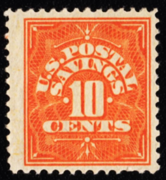 US PS1 MNH VF 10 Cent Postal Savings Stamp | United States, Back of ...