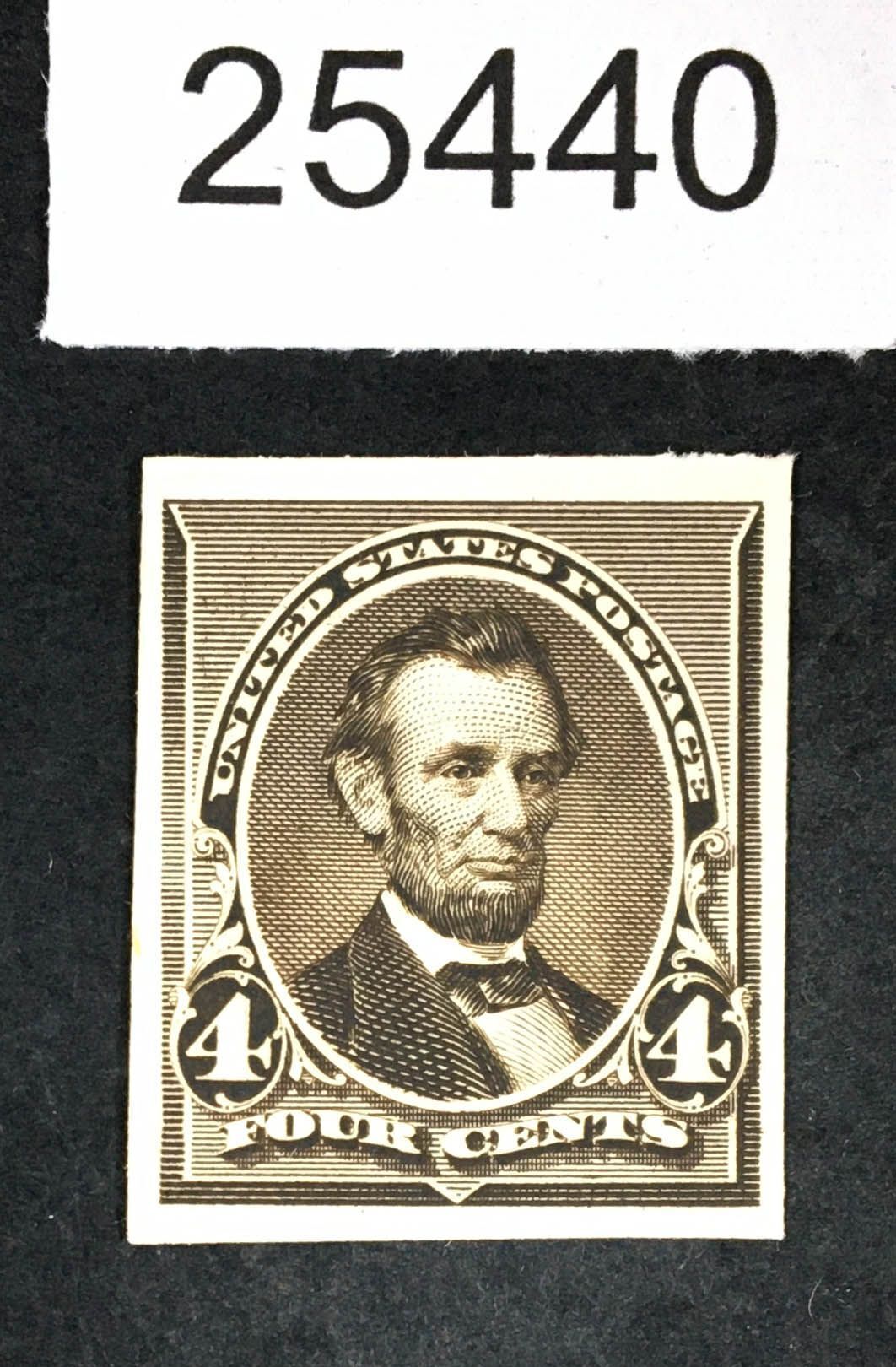 US Stamps # 222p4 Dark Brown Proof on Card $25 LOT #25440 | United ...