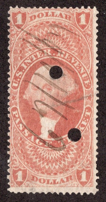 US #R74c One Dollar Passage Ticket Revenue Stamp *Minor Fault* ~jm-1082 ...