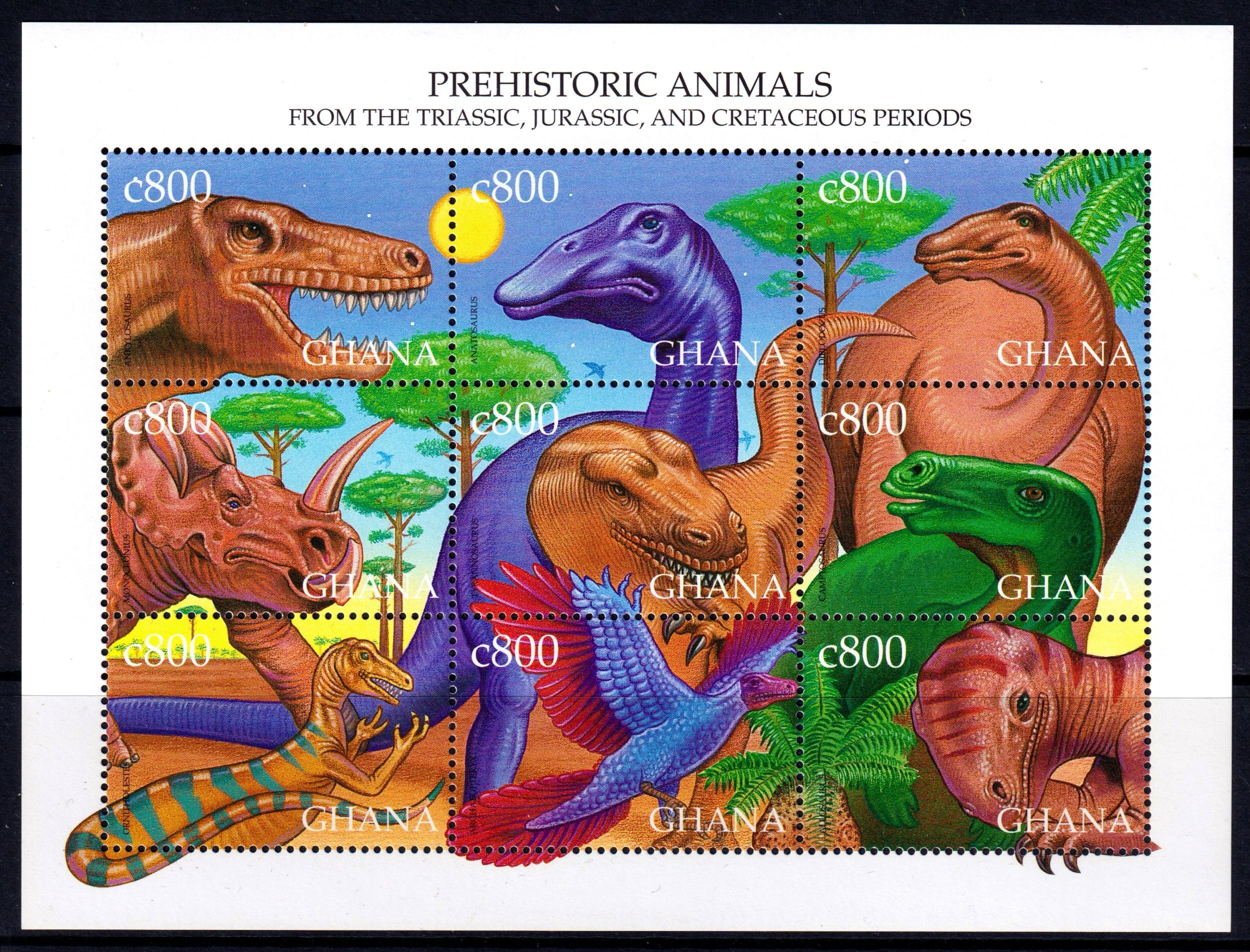 Ghana 1999 Prehistoric Animals Mint MNH Miniature Sheet SC 2090 ...