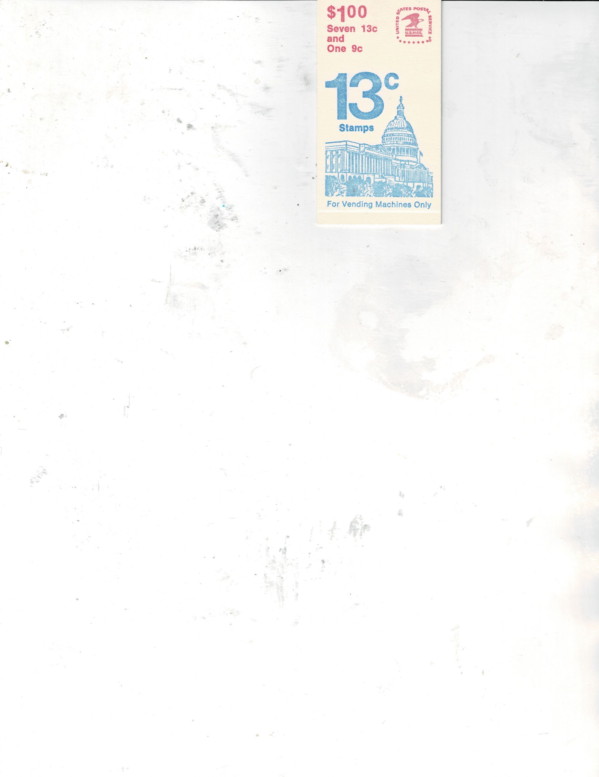 13c Flag and one 9c US Postage Booklet BK131 1623 VF MNH | United ...