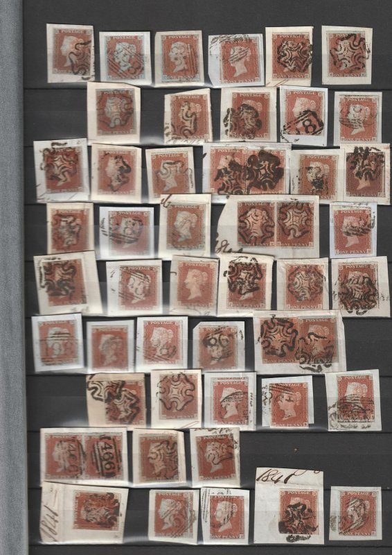 GB Penny Red Various Plate numbers ( IMP) 1894 x 50 | Great Britain ...