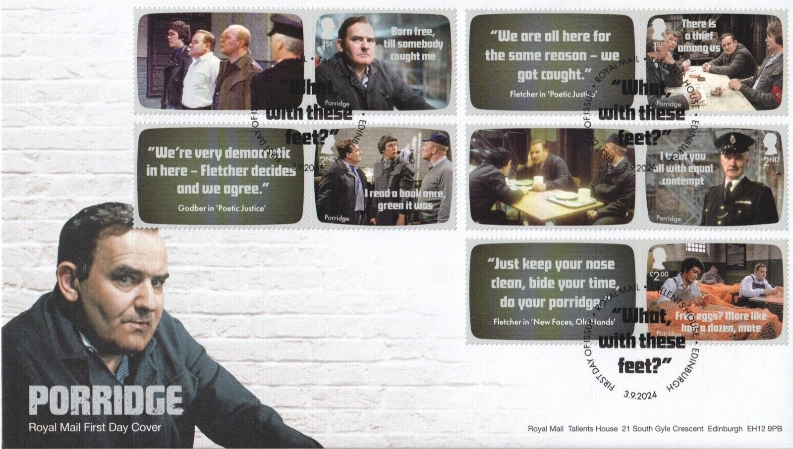 GB 2024 - Porridge Smilers/Collector Stamp Sheet FDC (2) - GS166/LS164 ...