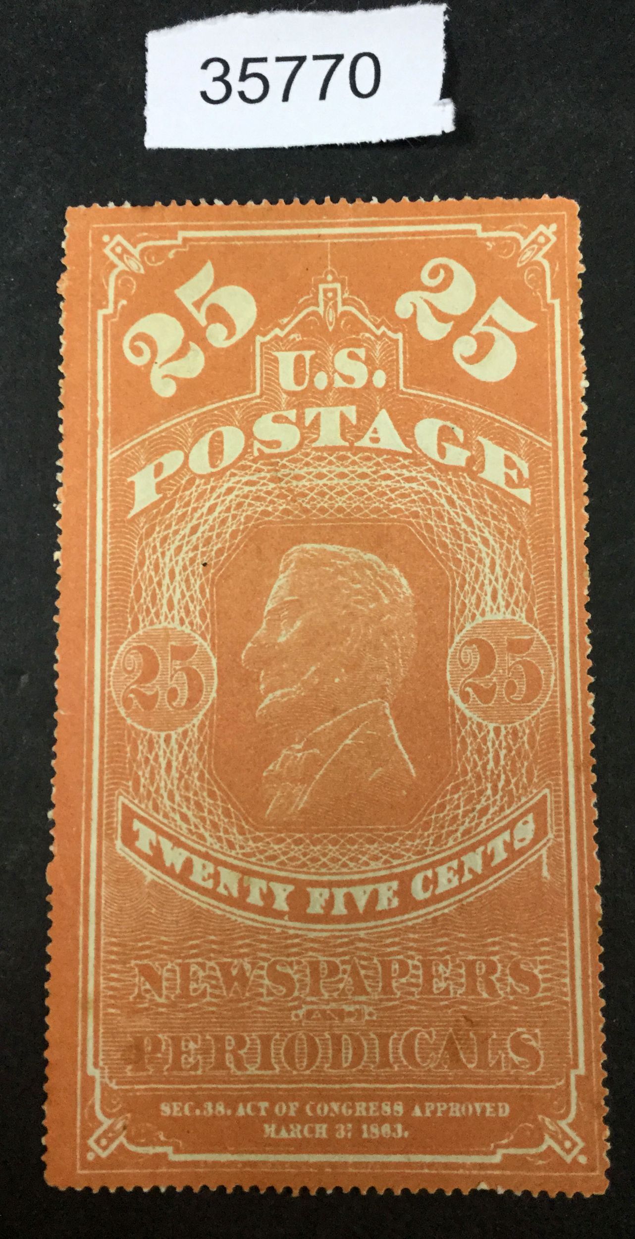 US Stamps #Pr3 NO GUM as Issued $400 LOT #35770 | United States ...