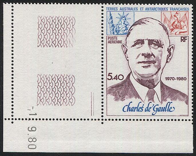 FSAT French Southern Antarctic Territory, 1980 Sc C60 MNH XF Charles de ...