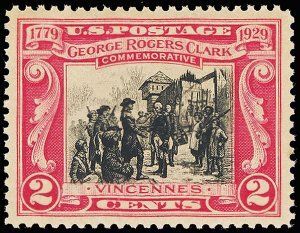 Scott 651 George Rogers Clark 2¢ Single Mint Never Hinged | United ...
