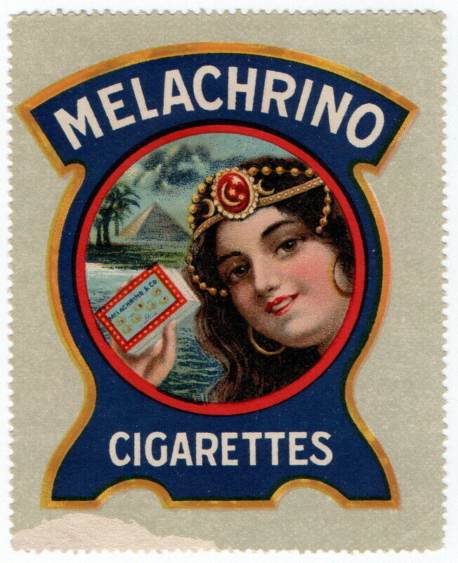 (I.B) Egypt Cinderella : Melachrino Cigarettes Seal | Middle East ...