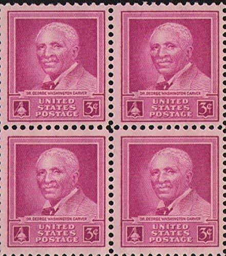 1948 George Washington Carver Block of 4 3c Postage Stamps, Sc#953, MNH ...