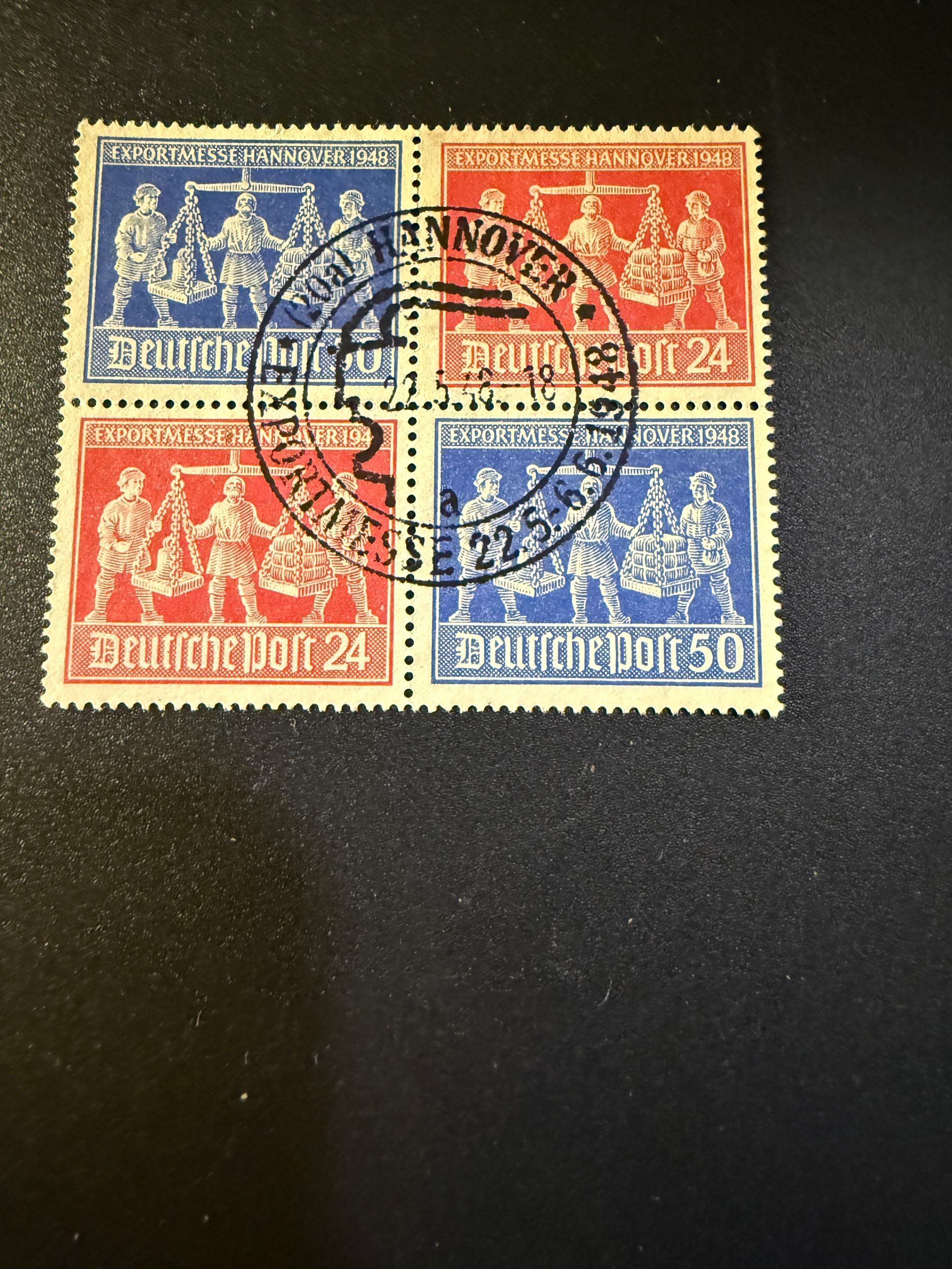 1948 Germany Stamp #584 -&585 24 & 50 Pfenning Blue & Red UNH, | Europe ...