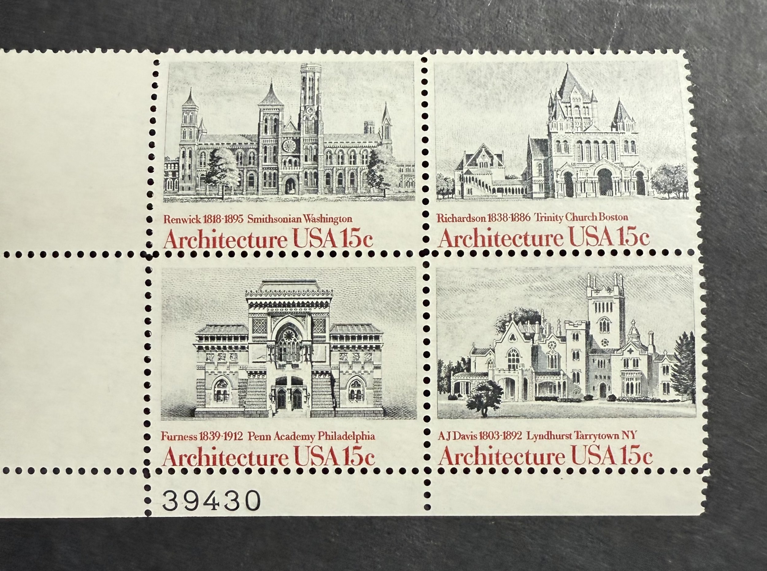 US 1980 15c American Architecture plt blk of 4 #1841a MNH | United ...