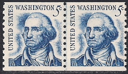 #1304 5 cent George Washington Line Pair mint OG NH VF | United States ...