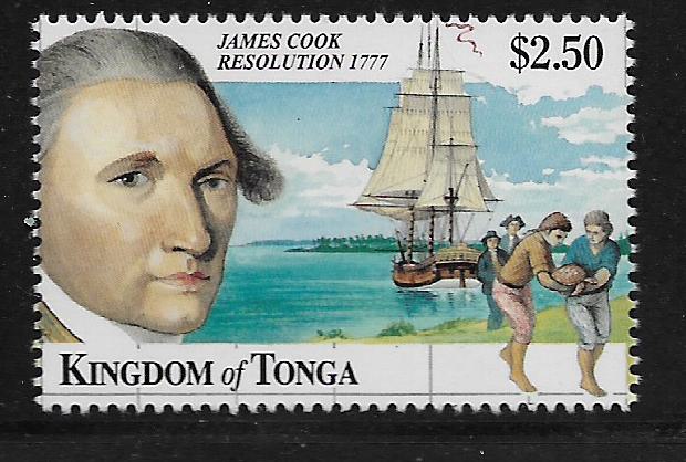 TONGA 1017 MNH JAMES COOK ISSUE 1999 / HipStamp