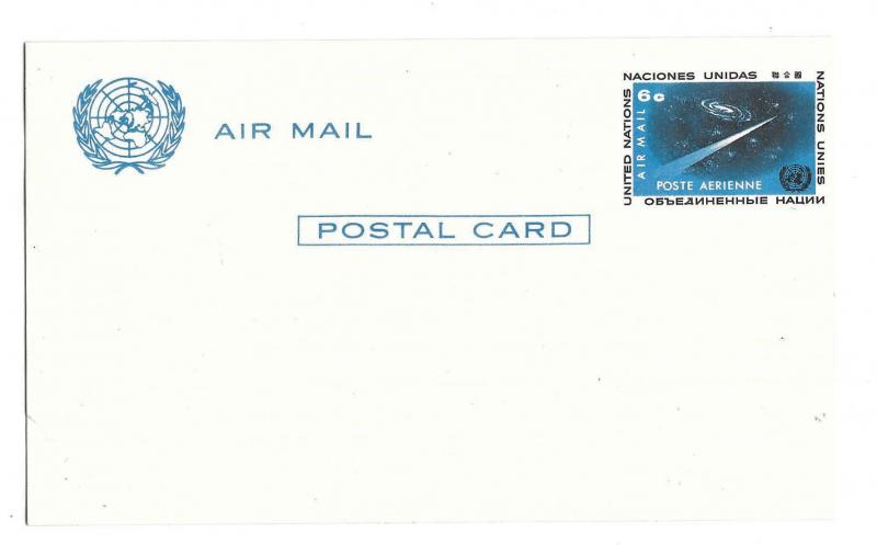 3 UN United Nations 1958 UX2 1963 UX3 UXC4 Postal Cards Mint (1) air ...