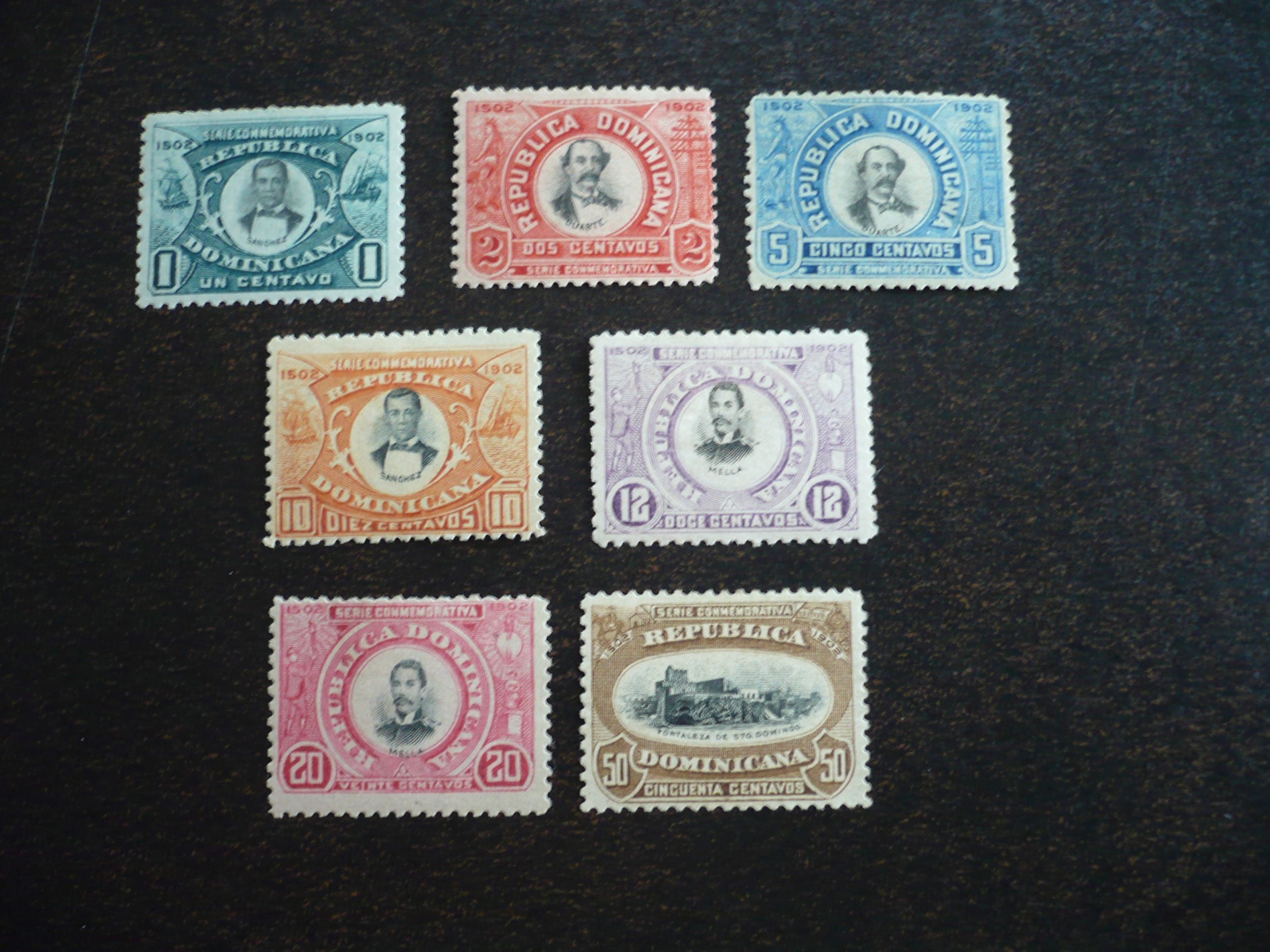 Stamps - Dominican Republic - Scott# 144-150 - Mint Hinged Set of 7 ...