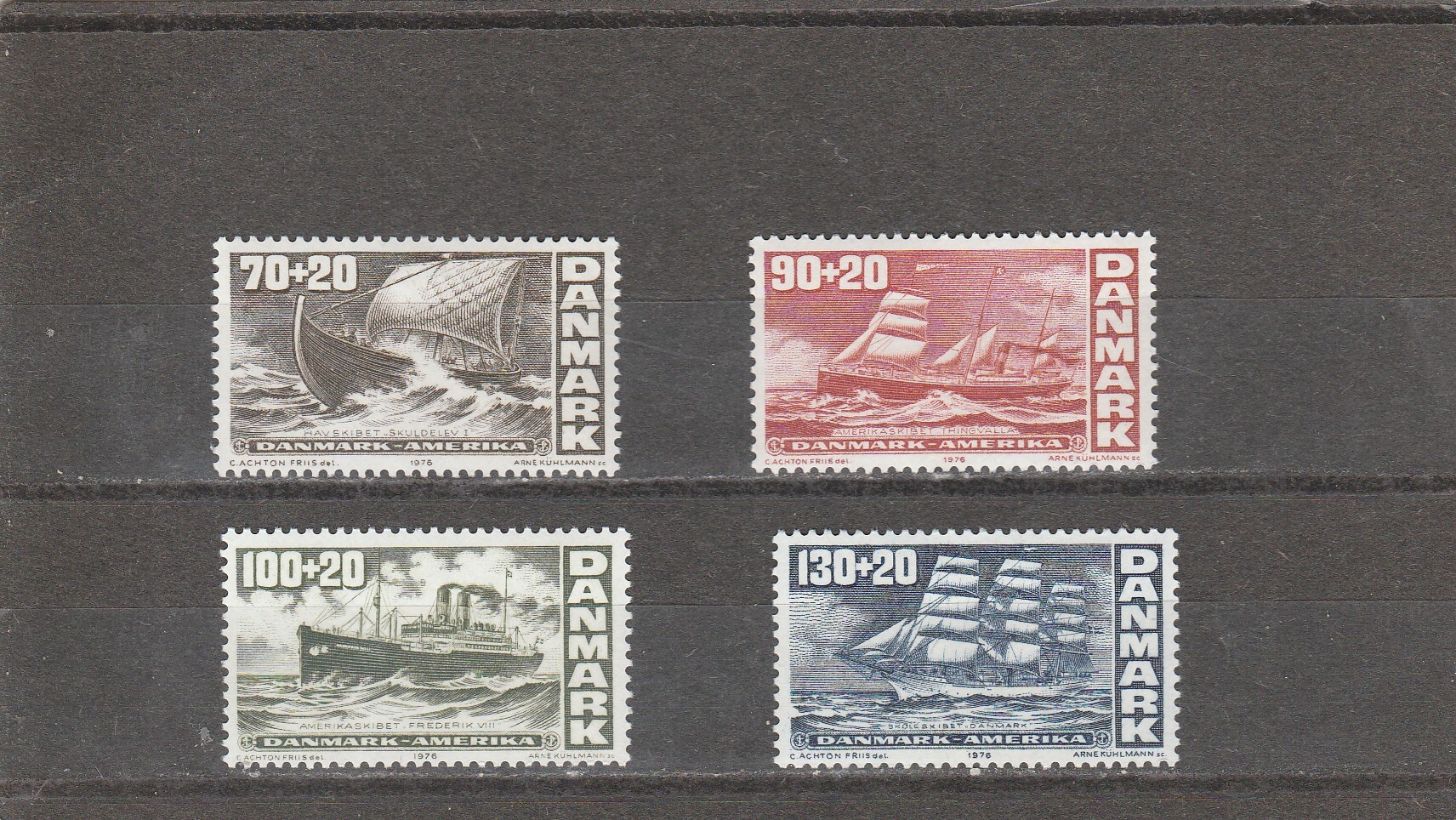Denmark Scott# B49-B52 MNH (1976 American Declaration of Independence ...