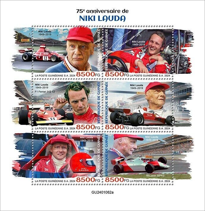 Guinea 2024 75th Birth Anniversary of Niki Lauda Sheet Mint NH | Africa ...