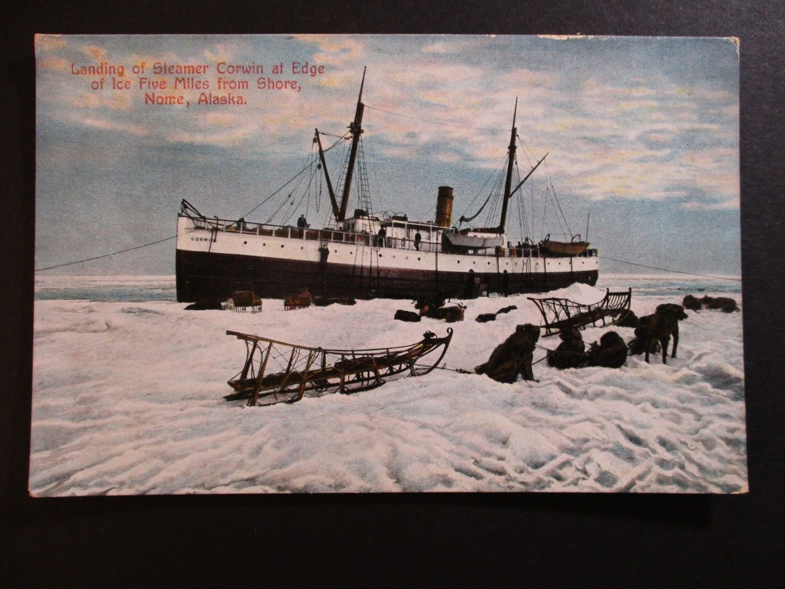 1910 Steamer Corwin Near Nome Alaska to Tacoma Washington RPPC Postcard ...