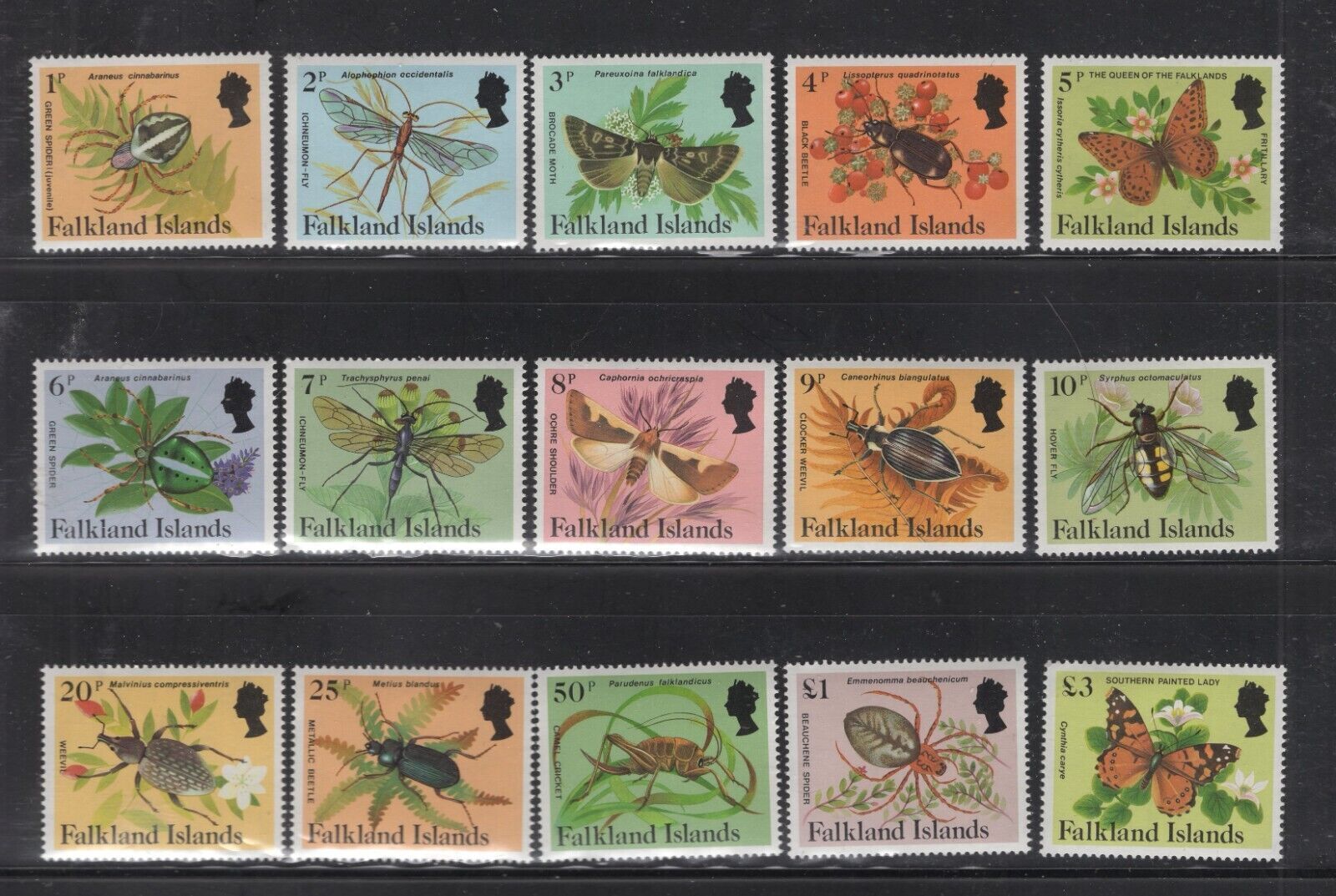 Falkland Islands #387-401 (1984 Insect definitive set) VFMNN CV $17.10 ...