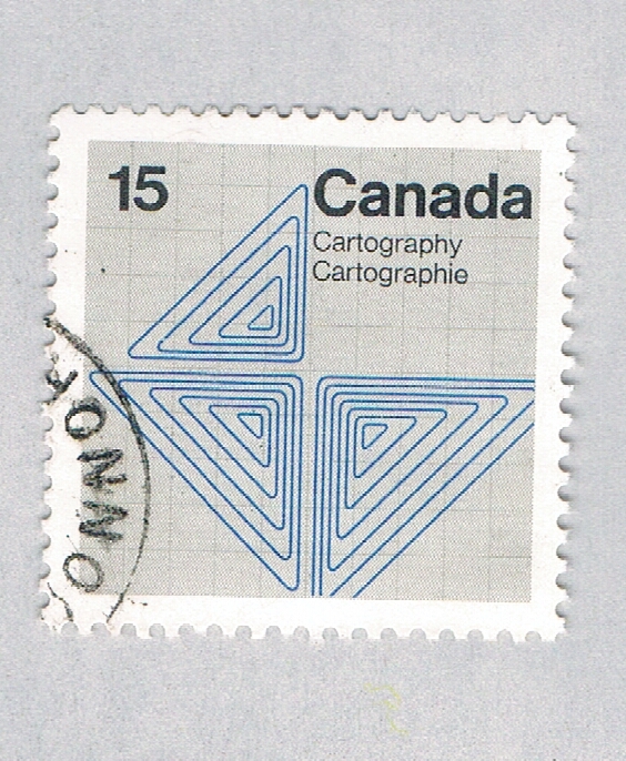 Canada Cartography grey 15c (AP128123) | Canada, Stamp / HipStamp