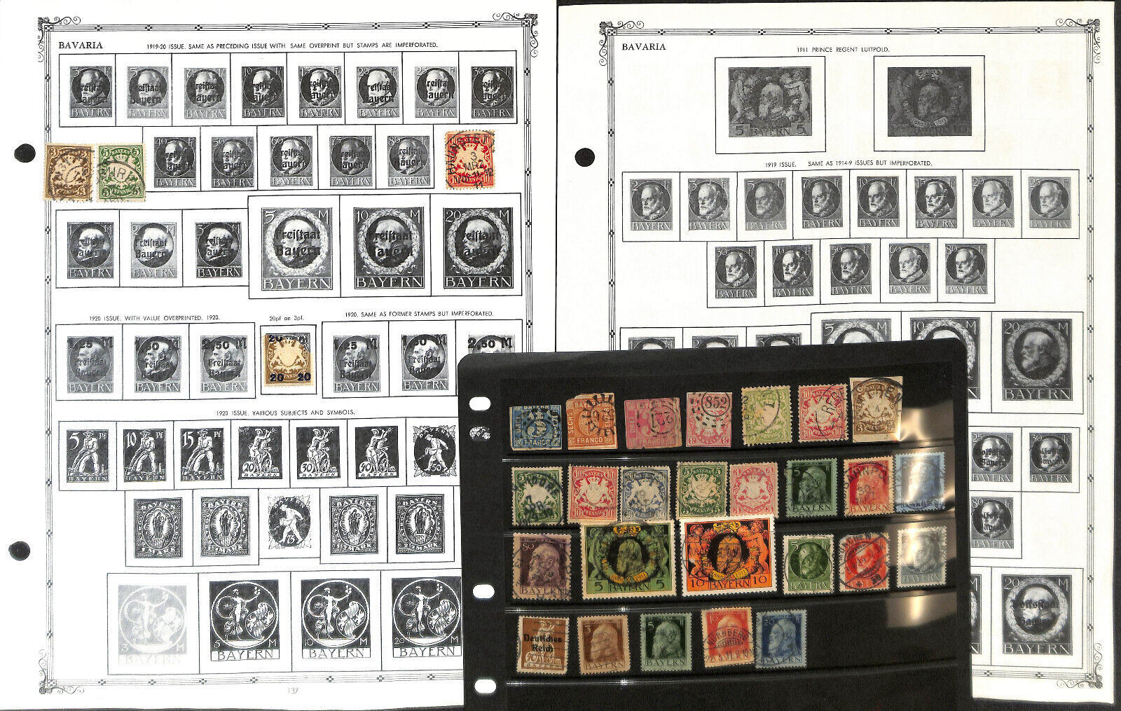 Bavaria - Germany Stamp Collection on 4 Regent Pages, 1849-1920 (BI ...