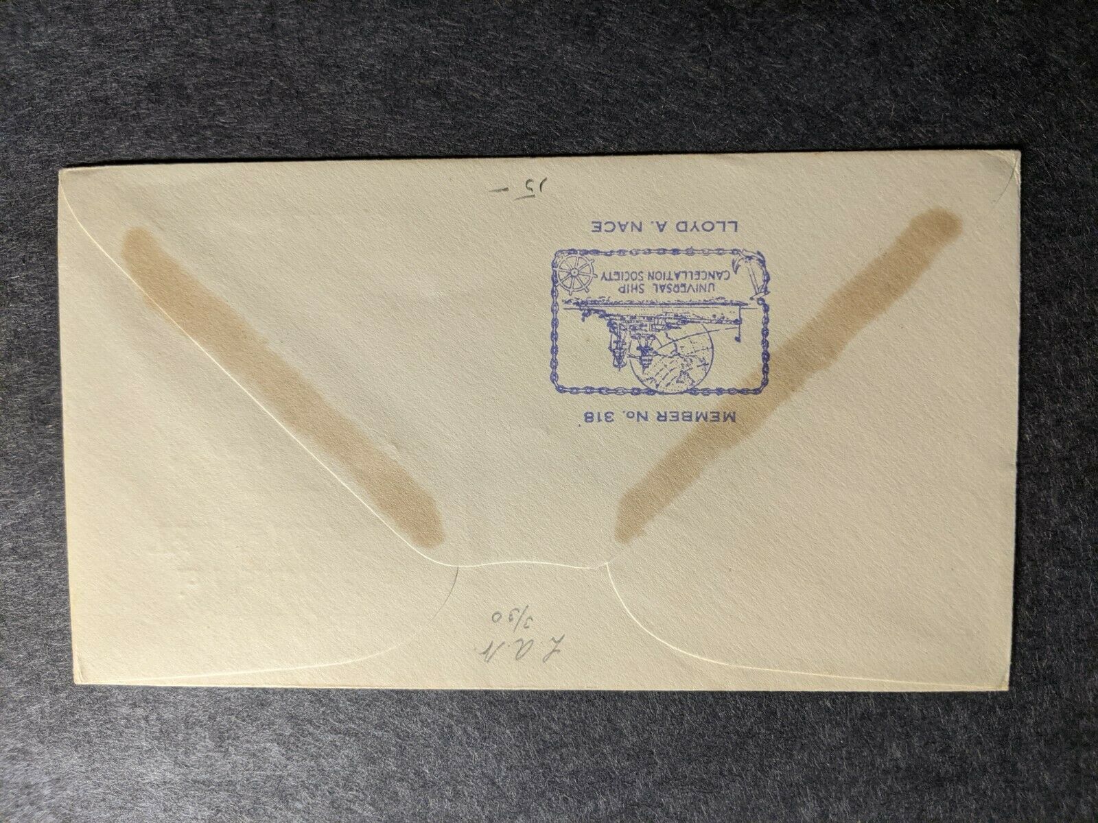 USS AARON WARD DD-132 Naval Cover 1935 NACE Cachet PEARL HARBOR, HAWAII ...