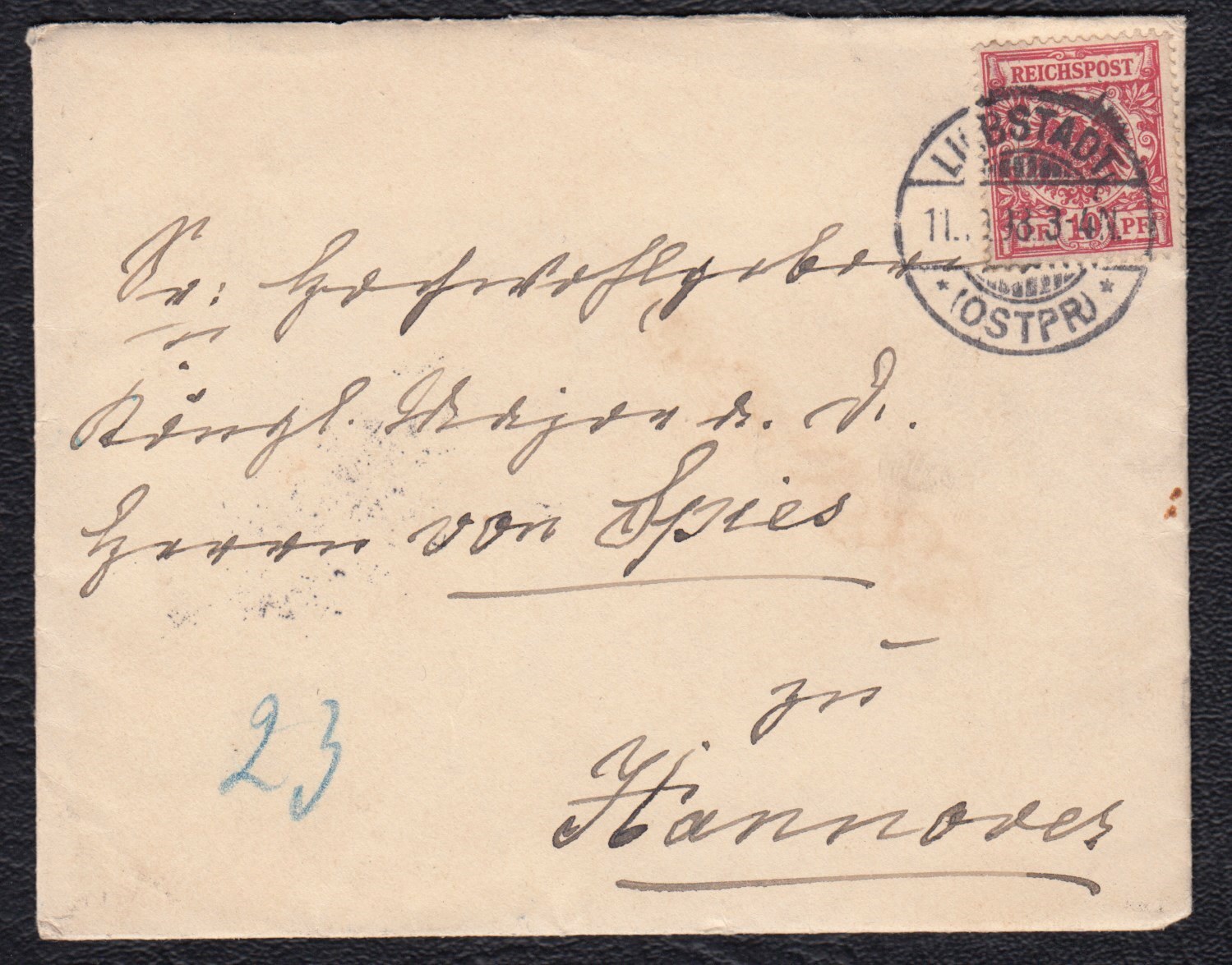Germany 1898 Cover Lubstadt to Hannover | Europe - Germany & Colonies ...