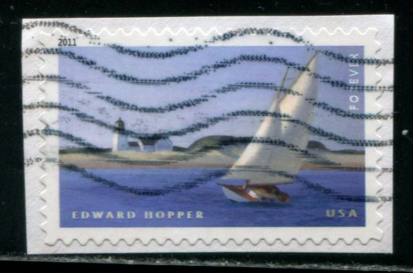 4558 US (44c) Edward Hopper SA, used on paper | United States, General ...