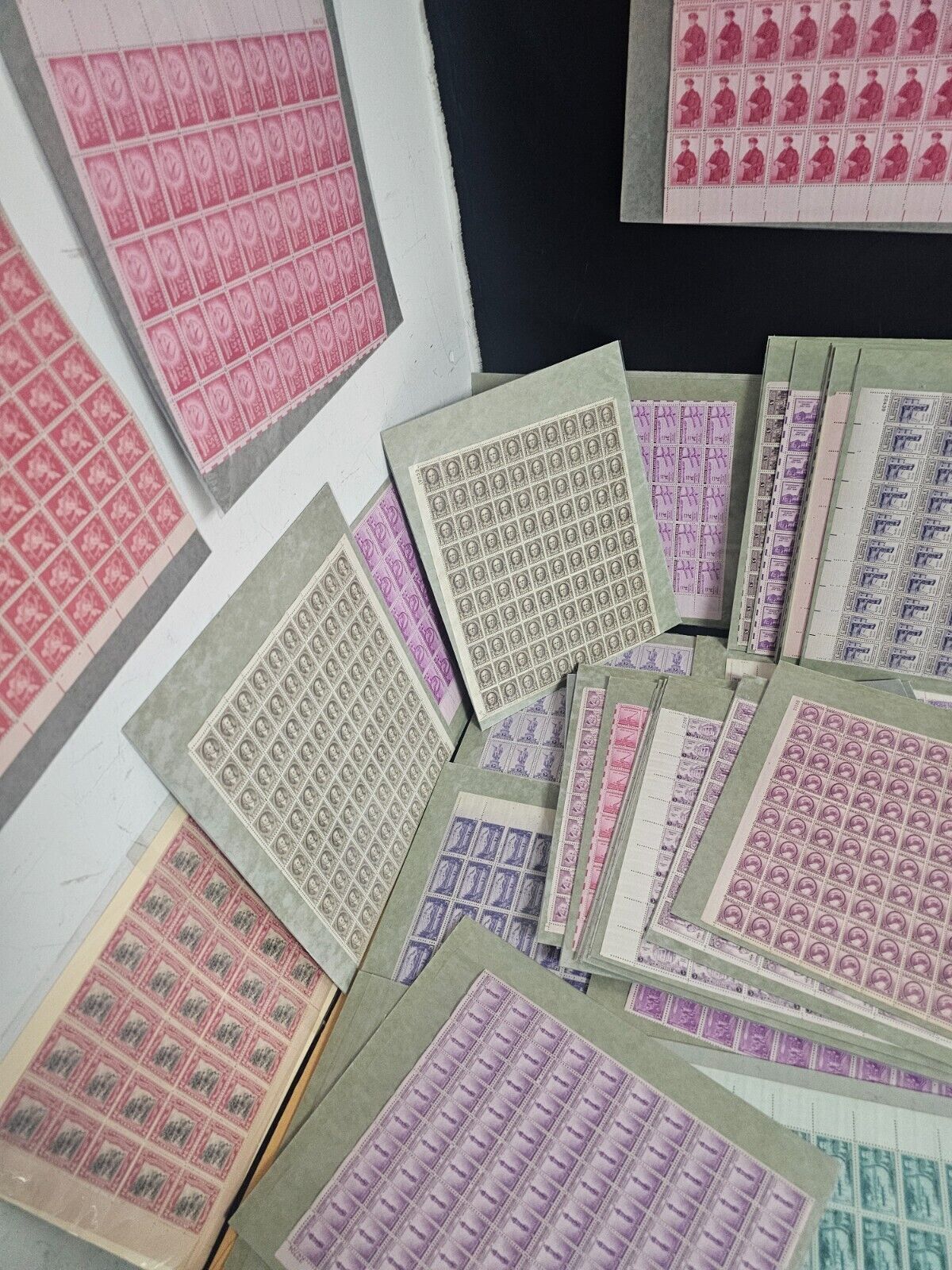 US OLD Full Intact MNH Stamp Sheet Hoard Collection Lot of 140 ...