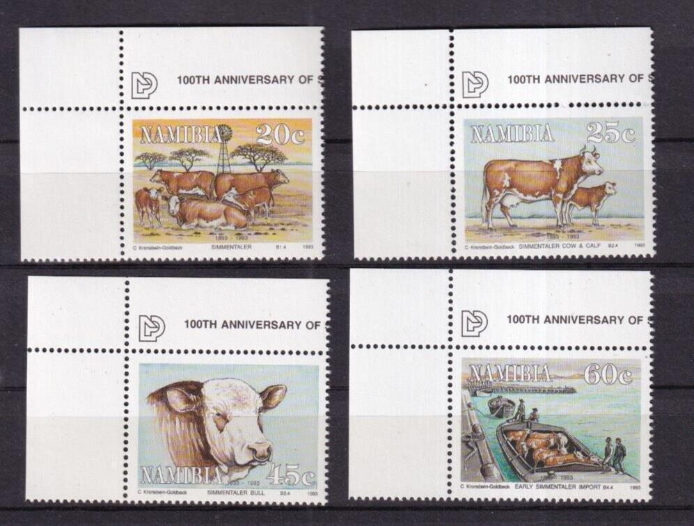 SA30c Namibia 1993 100th Anniv of Simmentalar Cattle mint stamps ...