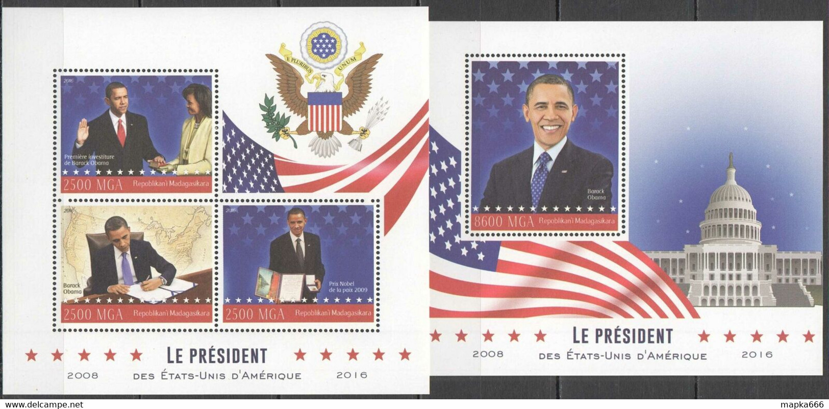 2016 Barack Obama Usa President 1+1 ** Ja418 | United States, Stamp ...