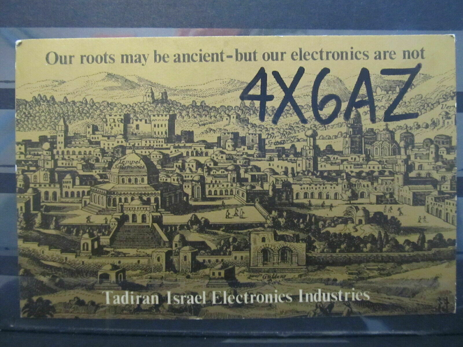 4209 QSL Card Tadiran Israel Electronics Industries 1980 | Middle East ...