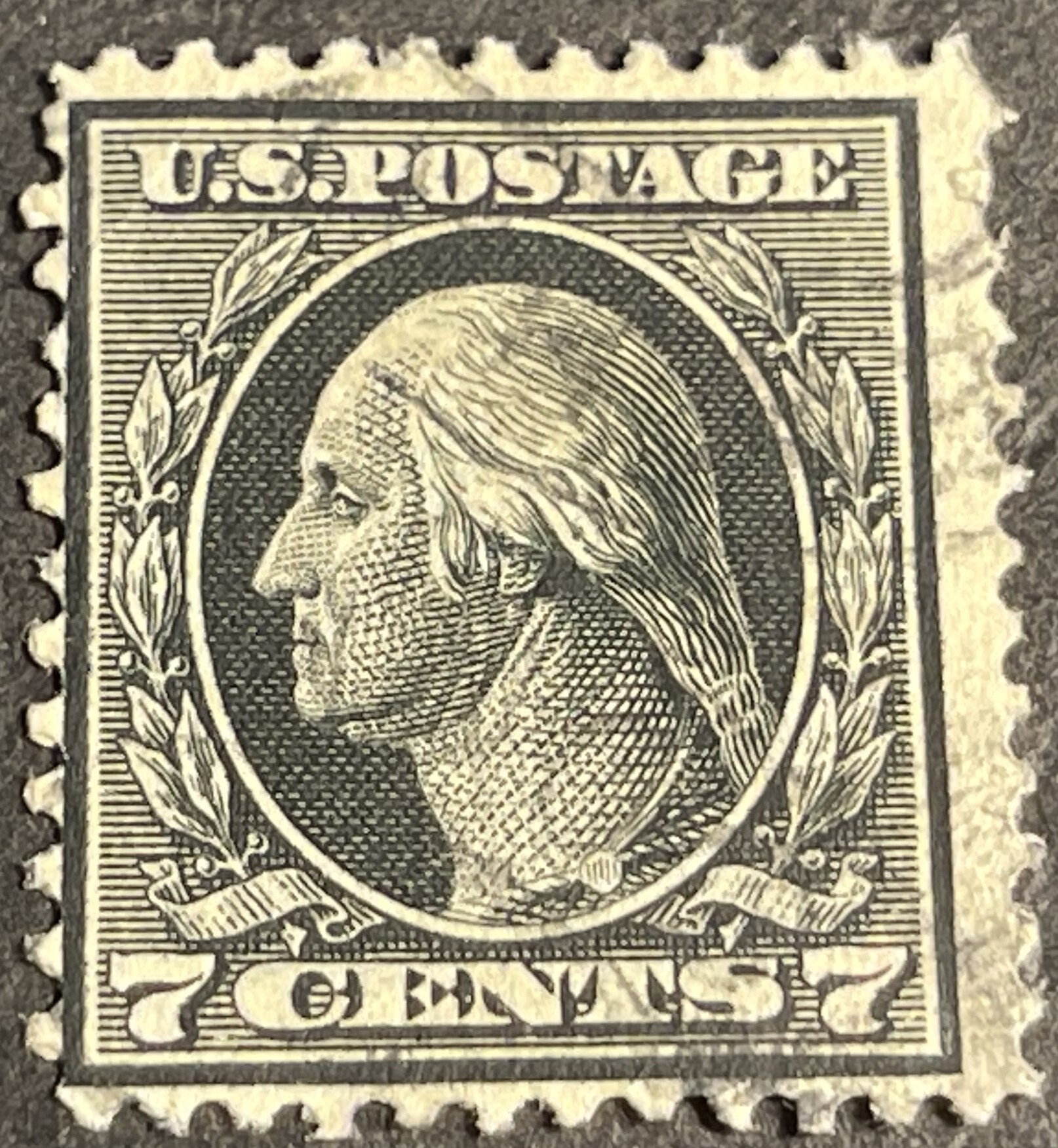 U.S.# 407-Used--Single--Seven Cent/Washington--Black---1914(Lota103 ...