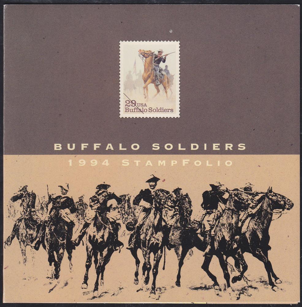 Scott 2818 Buffalo Soldiers Stamp Folio with Block of 4 MNH | United ...