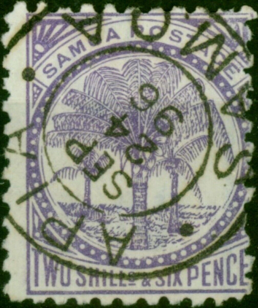 Samoa 1895 2s6d Slate-Violet SG64cVar 'Wmk Inverted' V.F.U | Australia ...