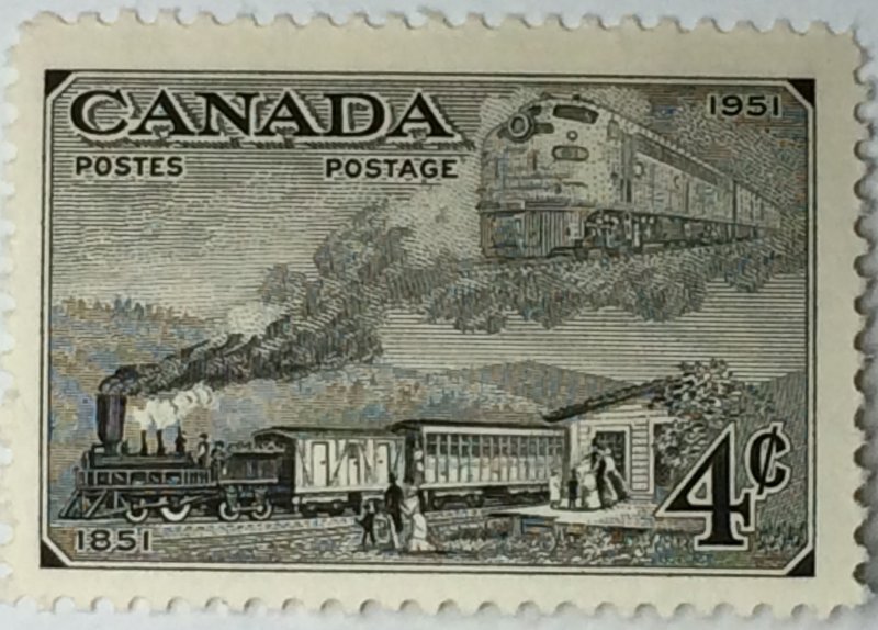 CANADA 1951 #311 Stamp Centenary (Trains of 1851 and 1951) - MNH ...