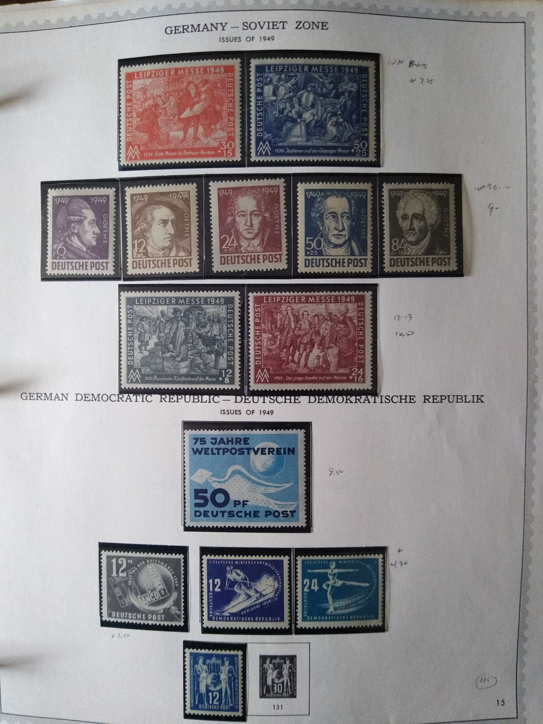 collection in album Germany DDR to 1976 in a 3 ring binder CV $400 ...